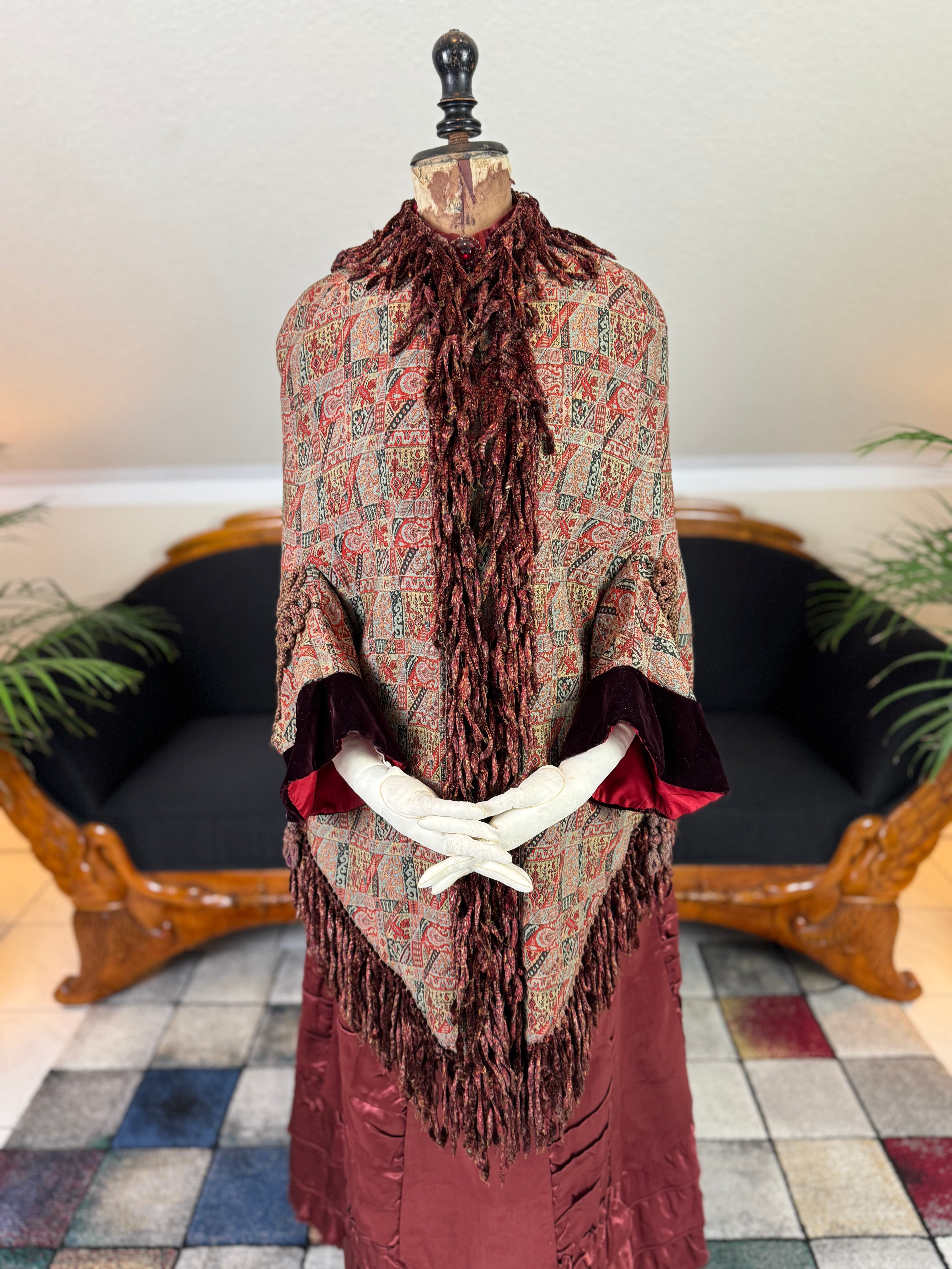 Antique Victorian Paisley Dolman, ca. 1880 – ANTIQUE GOWN