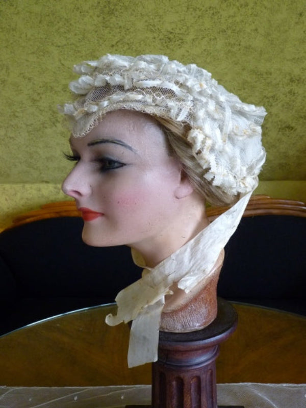 Wedding Bonnet, ca. 1850 – ANTIQUE GOWN