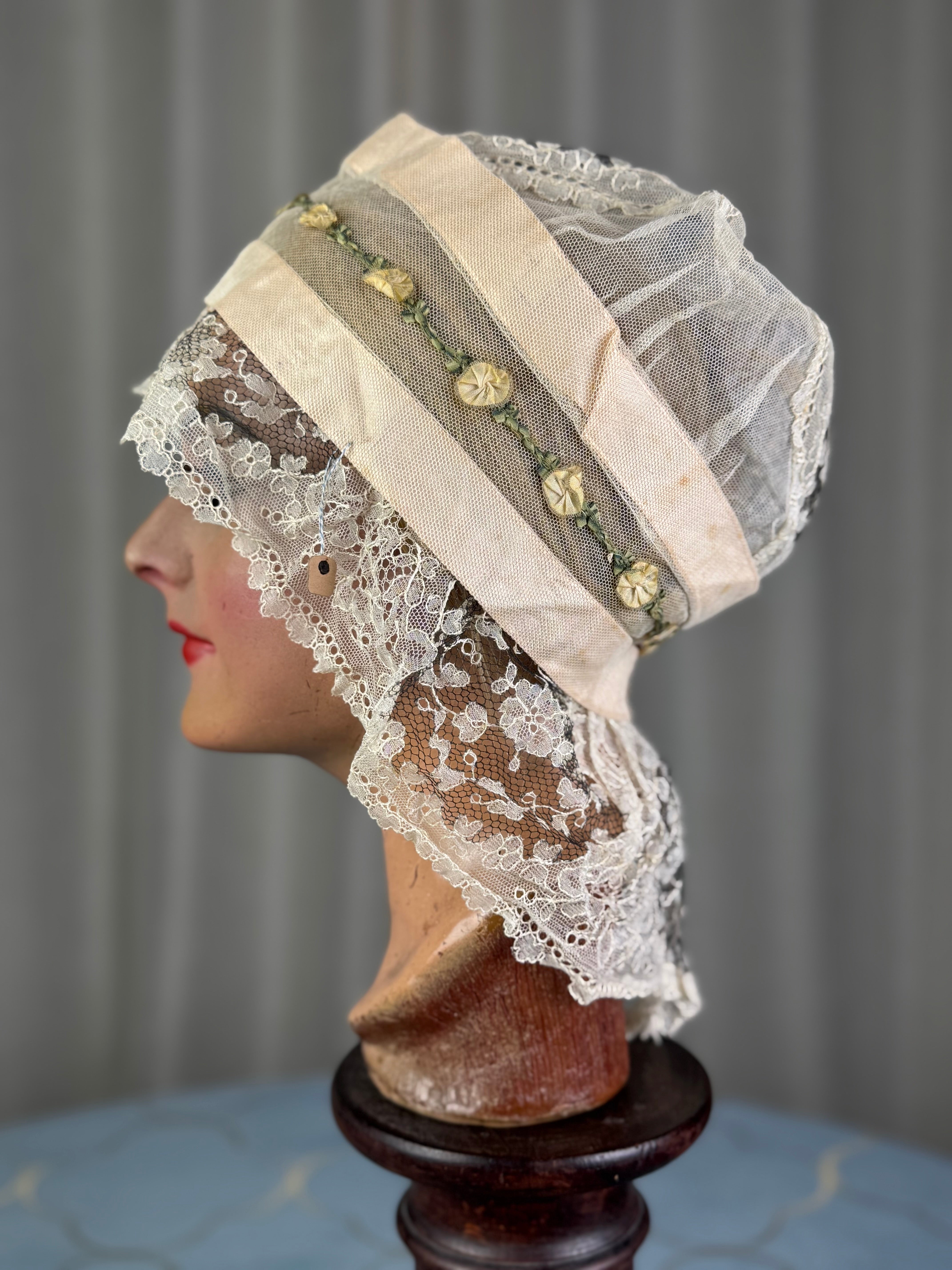 Wedding Bonnet, 1920s – ANTIQUE GOWN